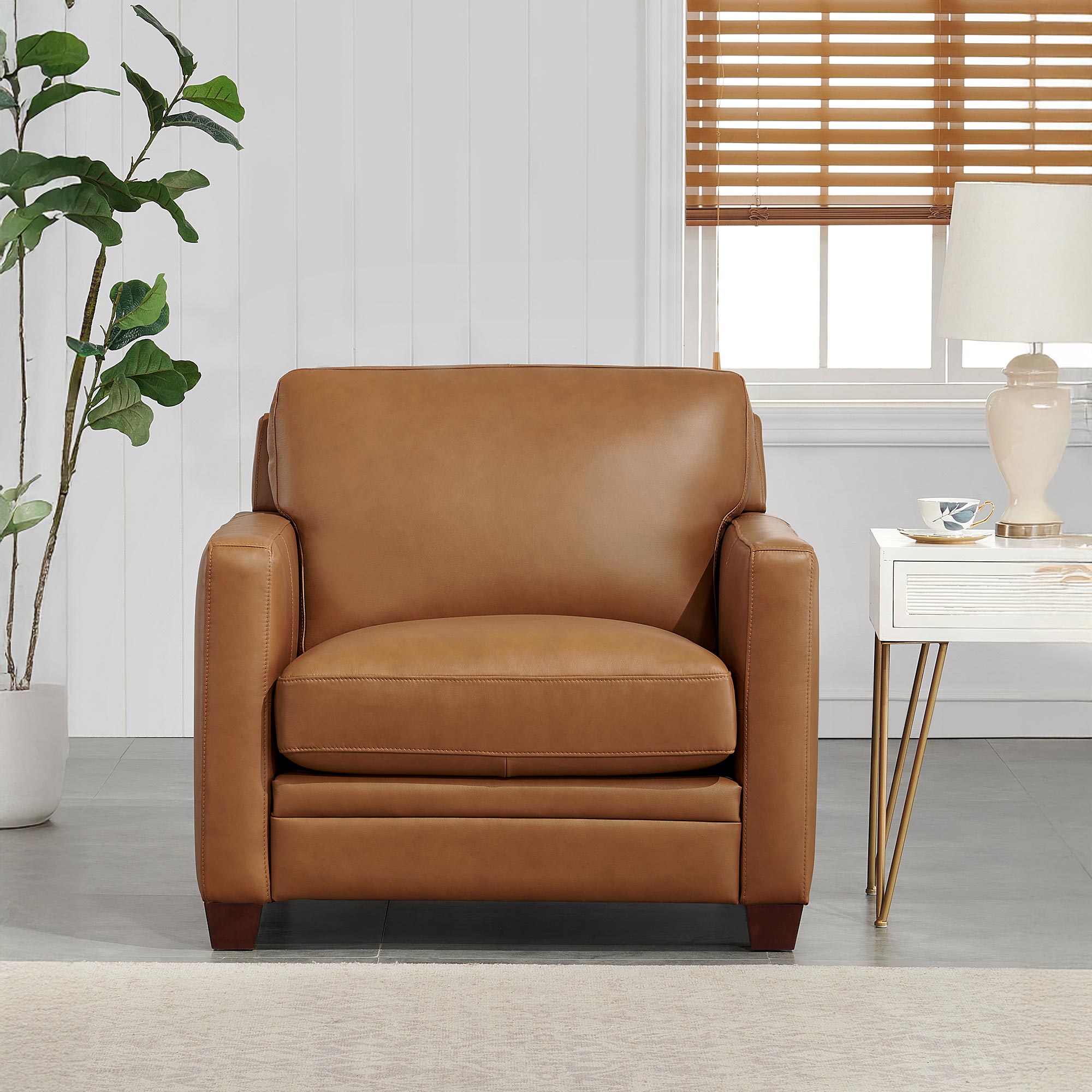 Marcello Top Grain Leather Collection, Cognac – Prospera Home